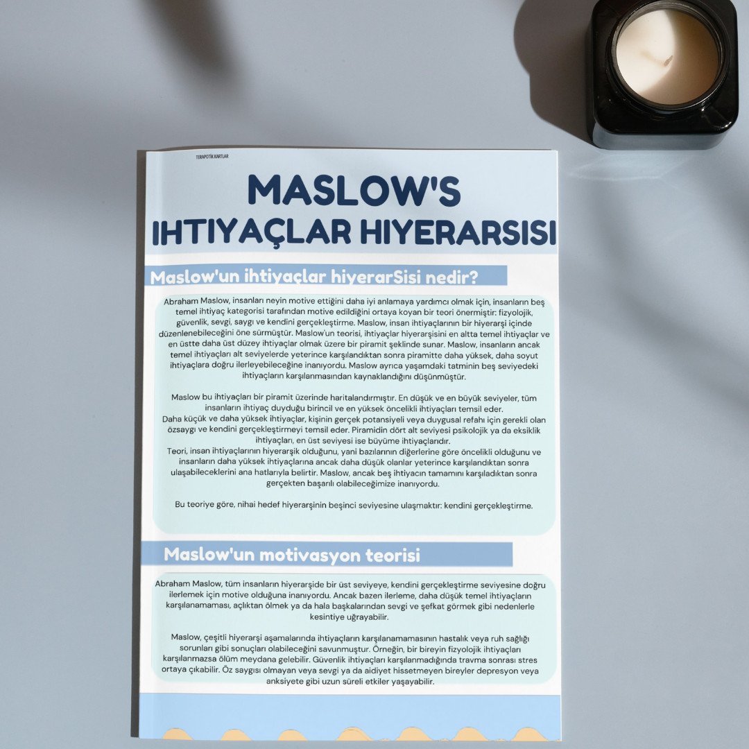 MASLOW İHTİYAÇLAR HİYERARŞİSİ ÇALIŞMA SAYFALARI(DİJİTALDİR) – Terapotik ...